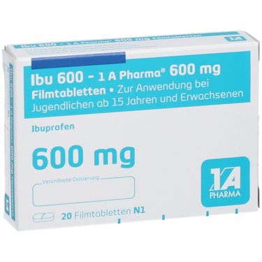 Ibu 600 1A Pharma® 20 St mit dem E-Rezept kaufen - Shop Apotheke