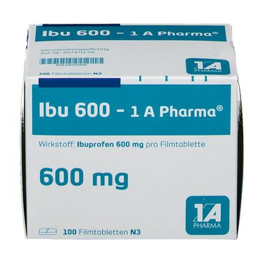 Ibu 600 1A Pharma® 100 St mit dem E-Rezept kaufen - Shop Apotheke