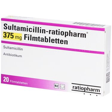 Sultamicillin-ratiopharm® 375 mg 20 St mit dem E-Rezept kaufen - Shop ...