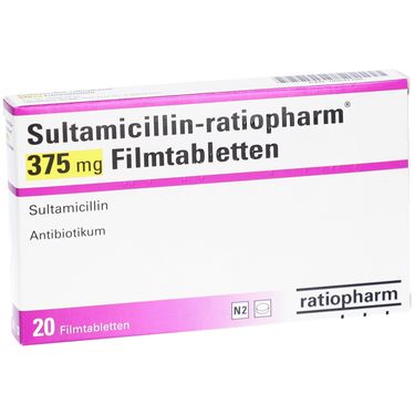 Sultamicillin-ratiopharm® 375 mg 20 St mit dem E-Rezept kaufen - Shop ...