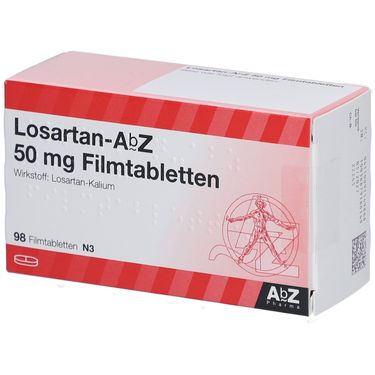 Losartan AbZ 50Mg bl 98 St mit dem E-Rezept kaufen - Shop Apotheke