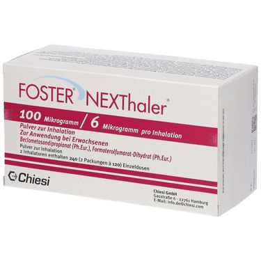 FOSTER® NEXThaler® 100 µg/6 µg 2 St mit dem E-Rezept kaufen - Shop Apotheke