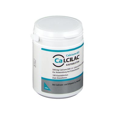 Calcilac® Kautabletten 500 mg/400 I.E. 100 St - Shop Apotheke