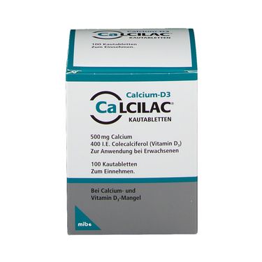 Calcilac® Kautabletten 500 mg/400 I.E. 100 St - Shop Apotheke