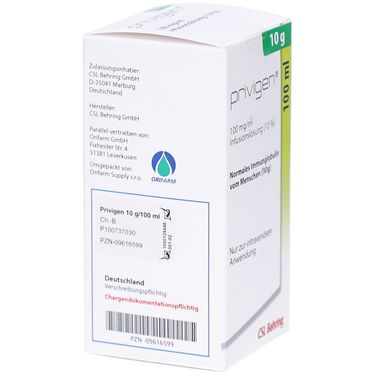 PRIVIGEN 10% Lösung 10 g Infusionslösung Dsfl. 100 ml mit dem E-Rezept ...