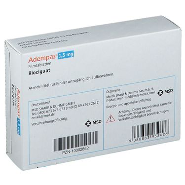 Adempas® 1,5 mg 42 St mit dem E-Rezept kaufen - Shop Apotheke