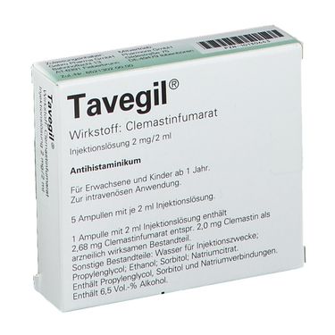 Tavegil® Injektionslösung 5x2 ml - Shop Apotheke