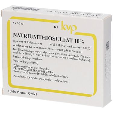 Natriumthiosulfat 10 % 5x10 ml mit dem E-Rezept kaufen - Shop Apotheke