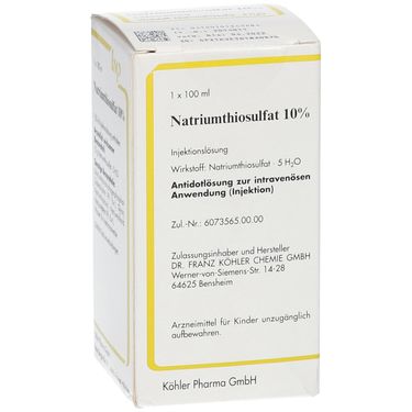 Natriumthiosulfat 10 % 100 ml mit dem E-Rezept kaufen - Shop Apotheke