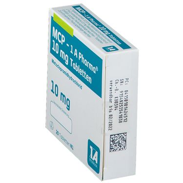 MCP - 1 A Pharma® 10 mg 20 St mit dem E-Rezept kaufen - Shop Apotheke