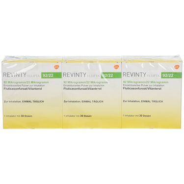 REVINTY® ELLIPTA® 92/22 µg 3 St mit dem E-Rezept kaufen - Shop Apotheke