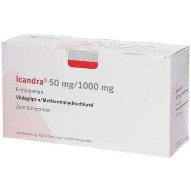 Icandra® 50 mg/1000 mg 3x60 St mit dem E-Rezept kaufen - SHOP APOTHEKE