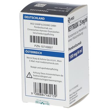 KEYTRUDA® 25 mg/ml 4 ml mit dem E-Rezept kaufen - Shop Apotheke