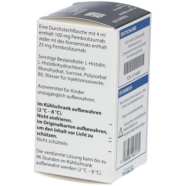 KEYTRUDA® 25 mg/ml 4 ml mit dem E-Rezept kaufen - Shop Apotheke