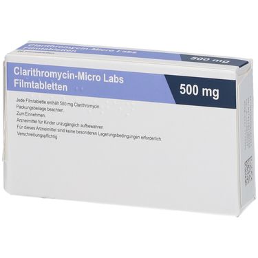 Clarithromycin Micro Labs 500 mg 20 St mit dem E-Rezept kaufen - Shop ...