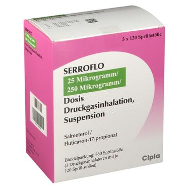SERROFLO 25 μg/250 μg/Dosis 3 St mit dem E-Rezept kaufen - Shop Apotheke