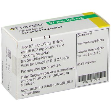 Entresto® 97 mg/103 mg 56 St mit dem E-Rezept kaufen - Shop Apotheke
