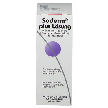 Soderm® Plus Lösung 0,64 mg/g + 20 mg/g 100 ml mit dem E-Rezept kaufen ...