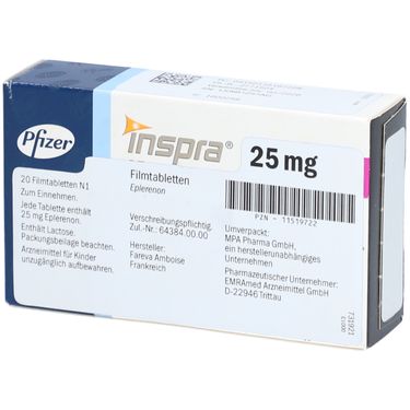 INSPRA 25 mg Filmtabletten 20 St mit dem E-Rezept kaufen - Shop Apotheke