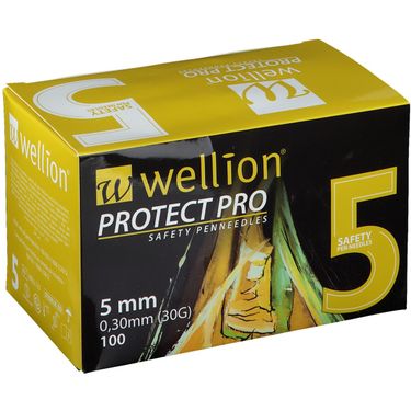 WELLION PROTECT PRO Safety Pen Needles 30 G 5 mm 100 St - Shop Apotheke