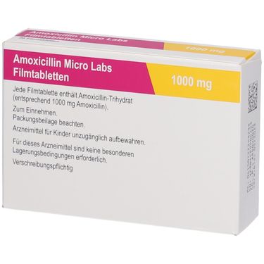 Amoxicillin Micro Labs 1000 mg 20 St mit dem E-Rezept kaufen - Shop ...