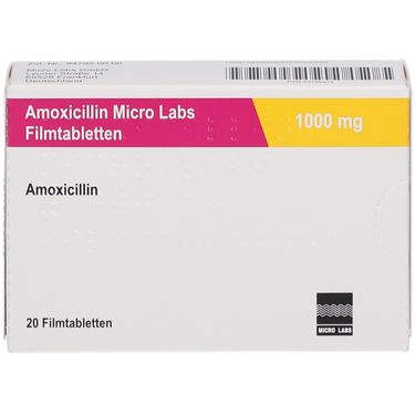 Amoxicillin Micro Labs 1000 mg 20 St mit dem E-Rezept kaufen - Shop ...