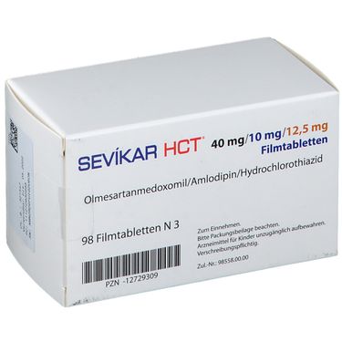 SEVIKAR HCT® 40 mg/10 mg/12,5 mg 98 St mit dem E-Rezept kaufen - Shop ...