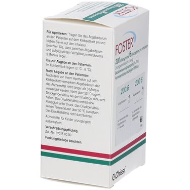 Foster 200/6 µg 120 Hub Dosieraerosol 2 St mit dem E-Rezept kaufen ...