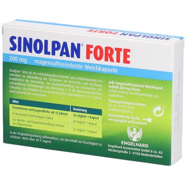 Sinolpan® forte 200 mg magensaftresistente Weichkapseln 21 St - Shop ...