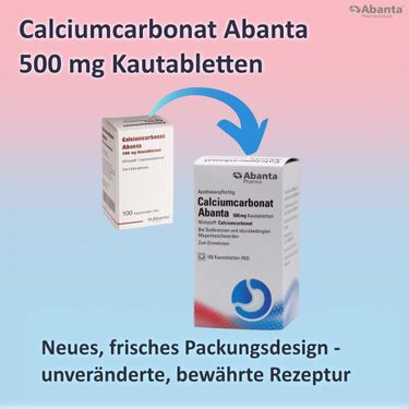 Calciumcarbonat Abanta 500 mg Kautabletten 100 St - Shop Apotheke