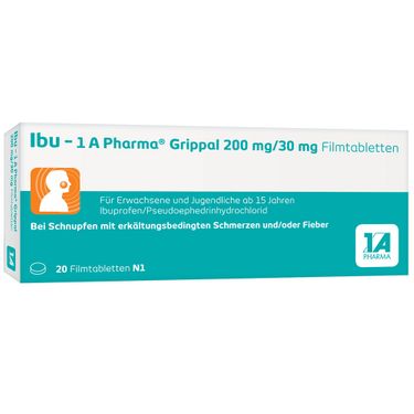 Ibu - 1 A Pharma® Grippal 200 mg/30mg 20 St - Shop Apotheke