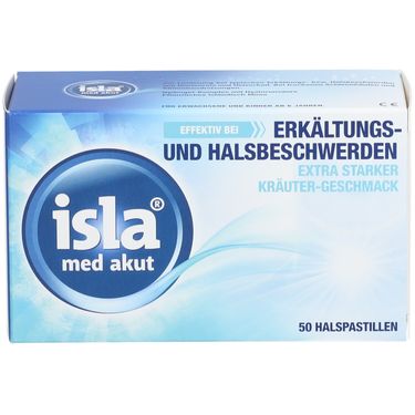 isla med akut Halspastillen bei Halsschmerzen und Erkältung 50 St ...