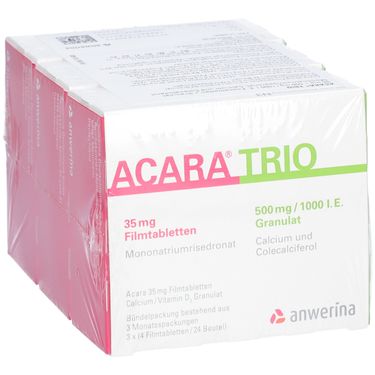 ACARA® 35 mg TRIO 500 mg/1000 I.E 1 St mit dem E-Rezept kaufen - Shop ...