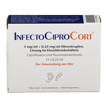 InfectoCiproCort® 3 mg/ml + 0,25 mg/ml 15x0,25 ml mit dem E-Rezept ...
