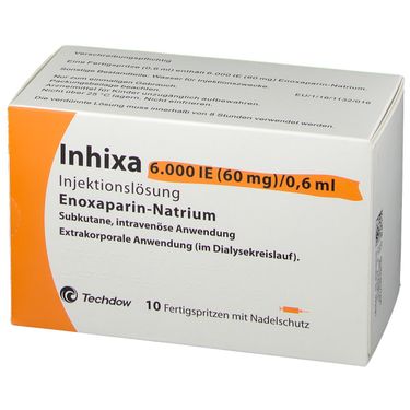 Inhixa 6.000 IE 60 mg/0,6 ml 10 St mit dem E-Rezept kaufen - Shop Apotheke