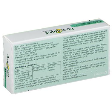Buscomint® bei Reizdarm mit Pfefferminzöl bei leichten Krämpfen im ...