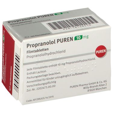 Propranolol PUREN 10 mg 100 St mit dem E-Rezept kaufen - Shop Apotheke