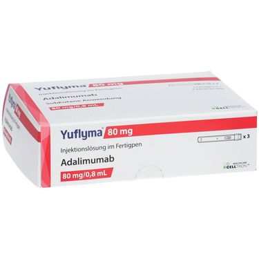 YUFLYMA 80 mg/0,8 ml Inj.-Lösung im Fertigpen 3 St mit dem E-Rezept kaufen - Shop Apotheke