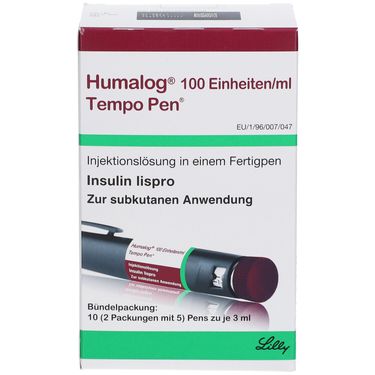 HUMALOG 100 E/ml Tempo Pen Inj.-Lsg.i.e.Fertigpen 10x3 ml mit dem E ...