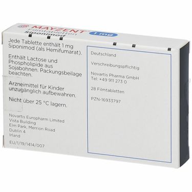 MAYZENT 1 mg Filmtabletten 28 St mit dem E-Rezept kaufen - Shop Apotheke