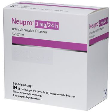 NEUPRO 3 mg/24 h transdermale Pflaster 84 St mit dem E-Rezept kaufen ...