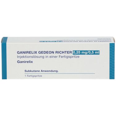 GANIRELIX Gedeon Richter 0,25mg/0,5ml Inj.-Lsg.FS 1 St mit dem E-Rezept ...