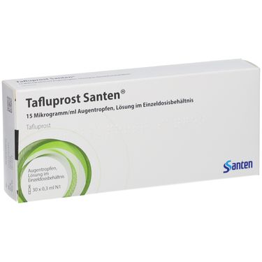 TAFLUPROST Santen 15 µg/ml Augentr.Einzeldosisbeh. 30x0,3 ml mit dem E ...