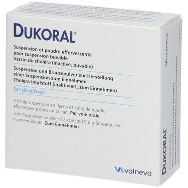 DUKORAL Suspension und Brauseplv.z.H.Susp.z.Einn. 2x1 St mit dem E ...