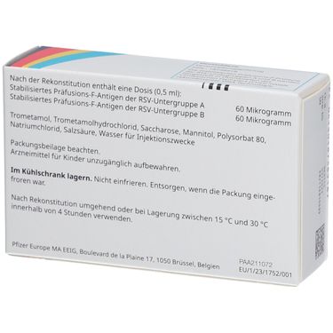 ABRYSVO 0,5 ml Plv.u.Lösungsm.z.Her.e.Inj.-Lsg. 1 St mit dem E-Rezept ...