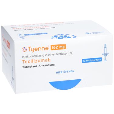 TYENNE 162 mg/0,9 ml Inj.-Lösung i.e.Fertigspr. 12 St mit dem E-Rezept ...