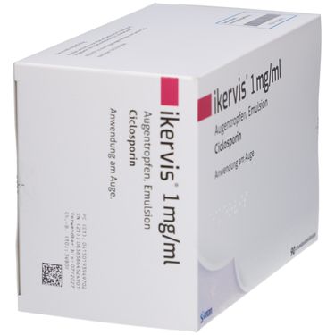 IKERVIS 1 mg/ml Augentropfen Emuls.Einzeldosispip. 90x0,3 ml mit dem E ...