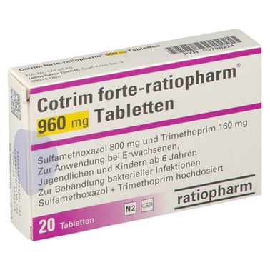 Cotrim forte-ratiopharm® 960 mg 20 St - shop-apotheke.com