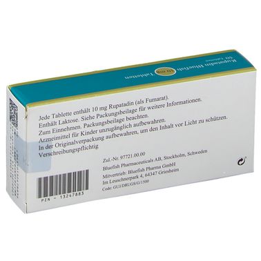 Rupatadin Bluefish 10 mg 50 St - shop-apotheke.com
