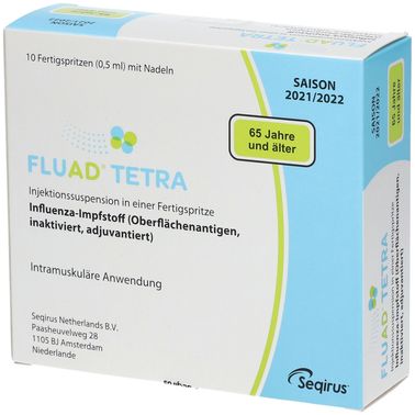 FLUAD Tetra 2021/2022 Inj.-Susp.F-Spr.m.Kanüle 10x0,5 ml - shop ...